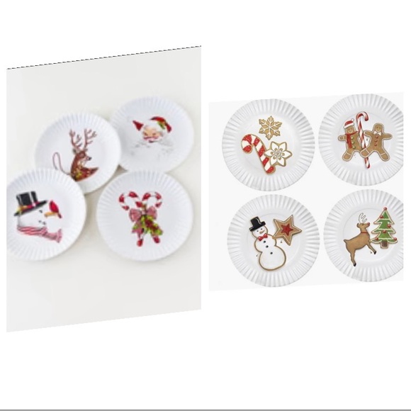 100 degrees | Holiday | 0 Degrees Paper Plate Look Christmas Melamine 2 ...